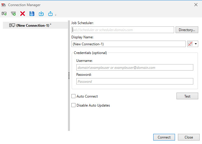 Connecting to the Job Scheduler using AbatConsole
