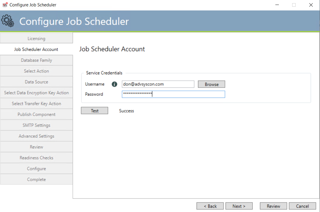 Configuring the Job Scheduler