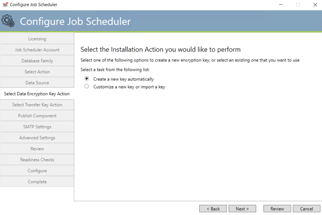 Configuring the Job Scheduler