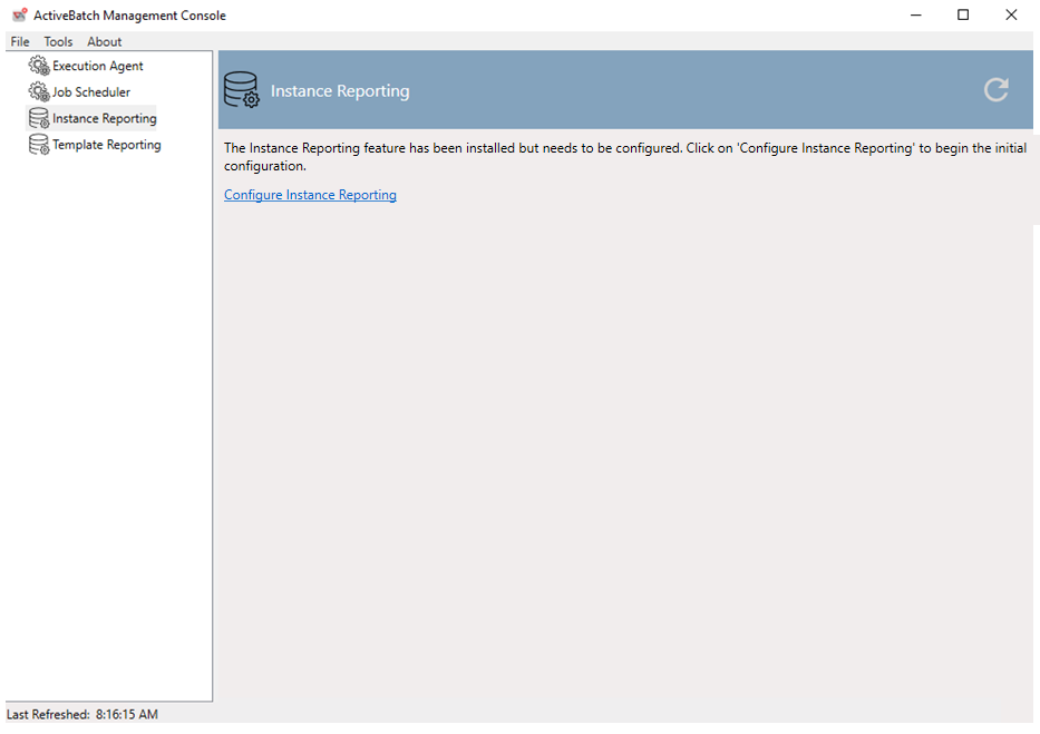 Configuring Instance Reporting