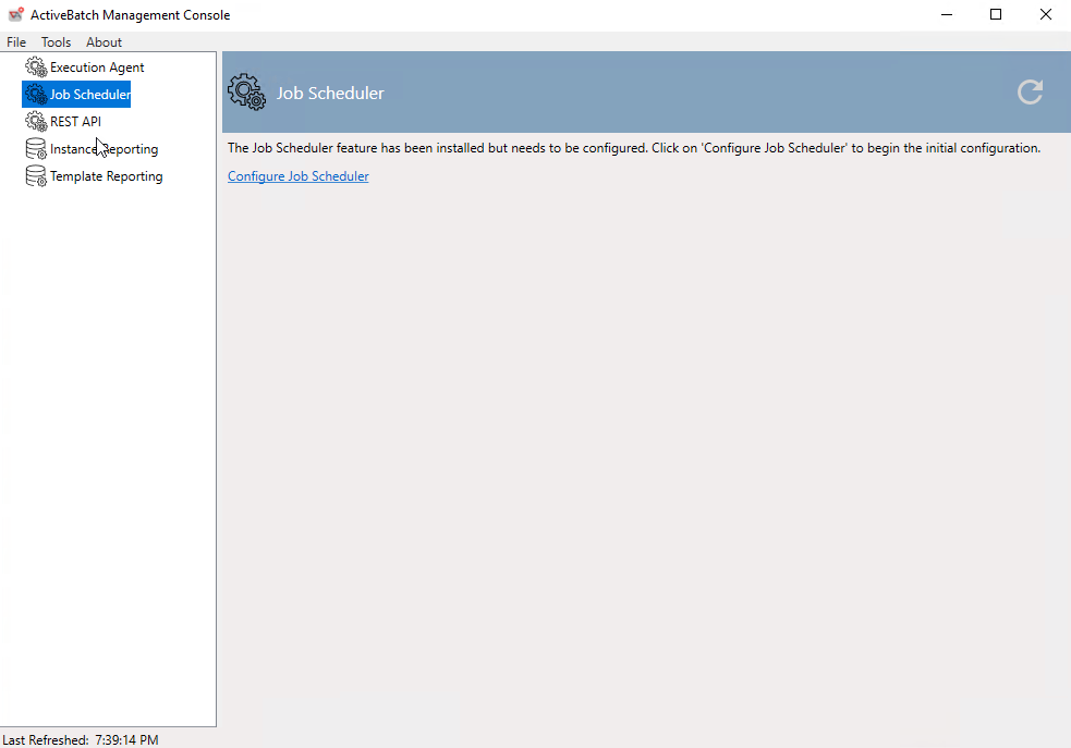 Configuring the Job Scheduler