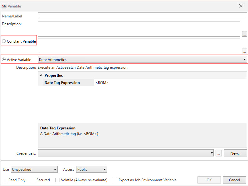ActiveBatch Variables