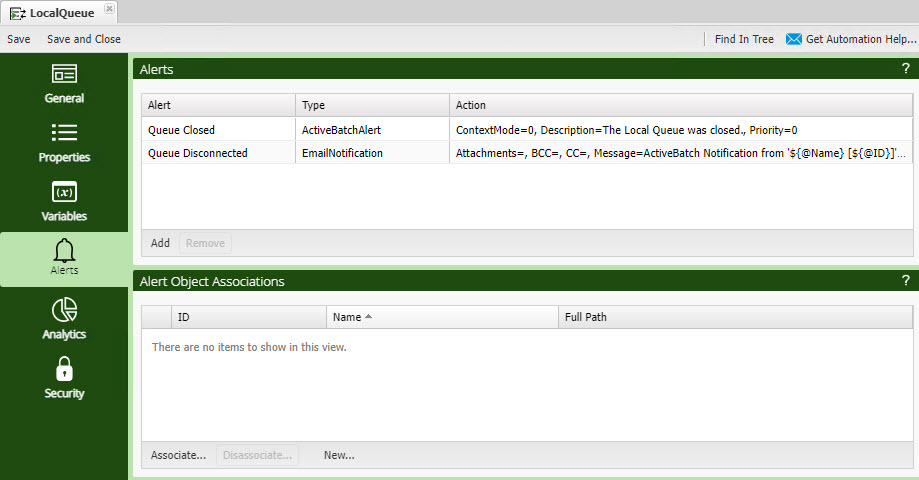 Execution Queue Object