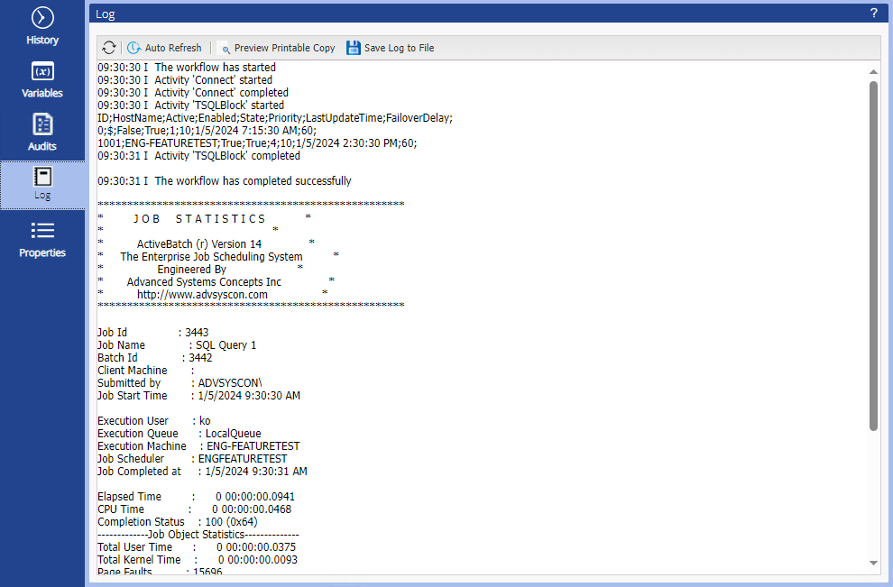 View Instance History